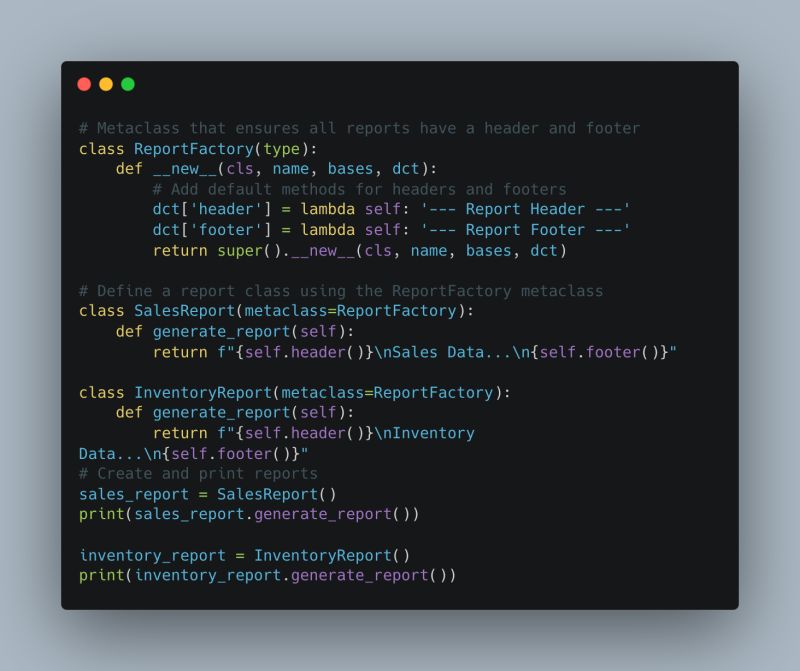 Bhanu Paliwal on LinkedIn: #python #programming #metaclass #techtips Bhanu Paliwal on LinkedIn: #python #programming #metaclass #techtips