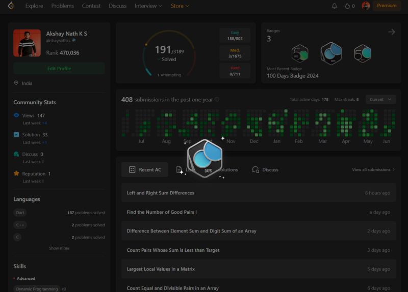 Akshay Nath K S on LinkedIn: #codingjourney #leetcode #achievements # ... Akshay Nath K S on LinkedIn: #codingjourney #leetcode #achievements # ...