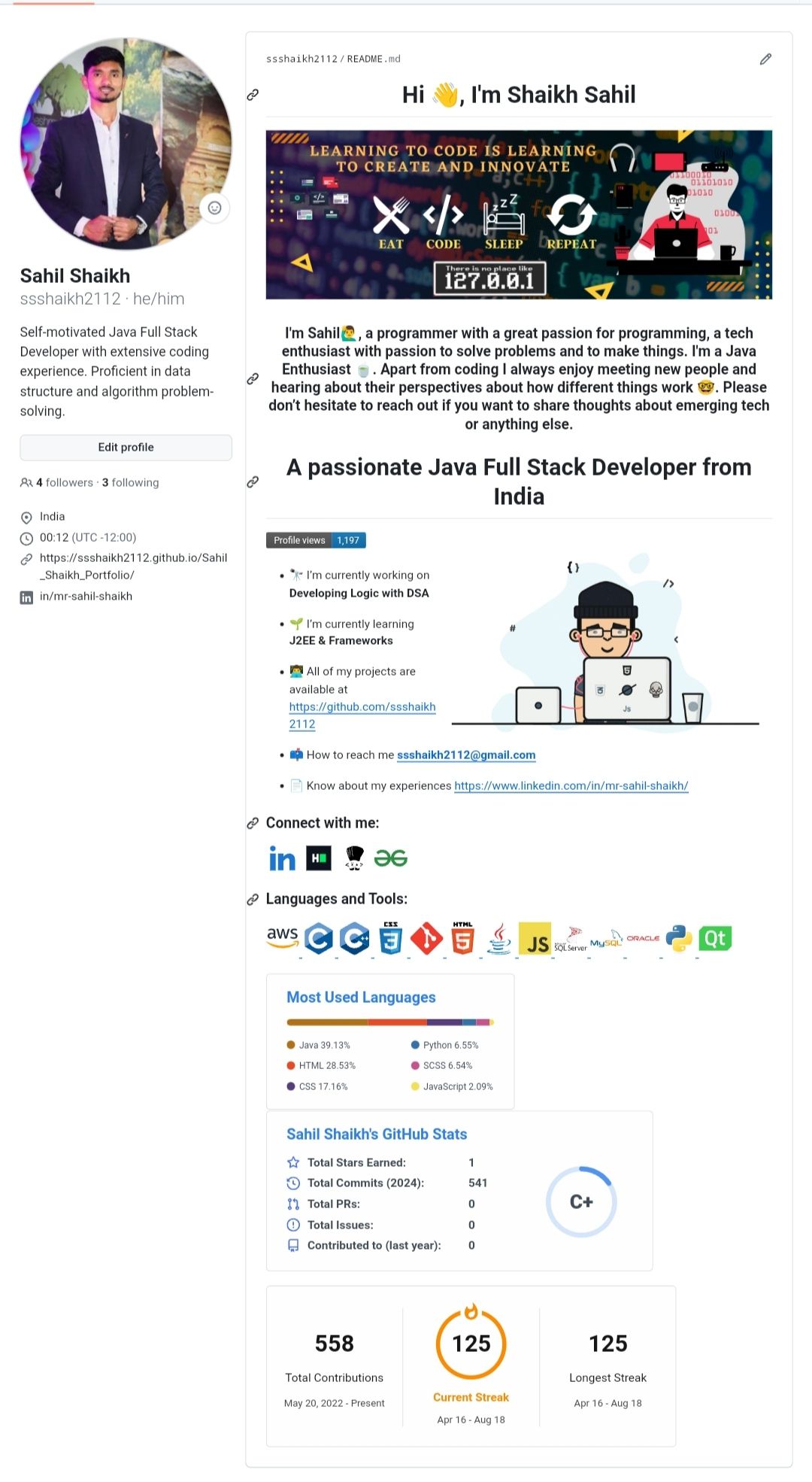 Sahil Shaikh on LinkedIn: #125daysofprogramming #java #programming # ... Sahil Shaikh on LinkedIn: #125daysofprogramming #java #programming # ...