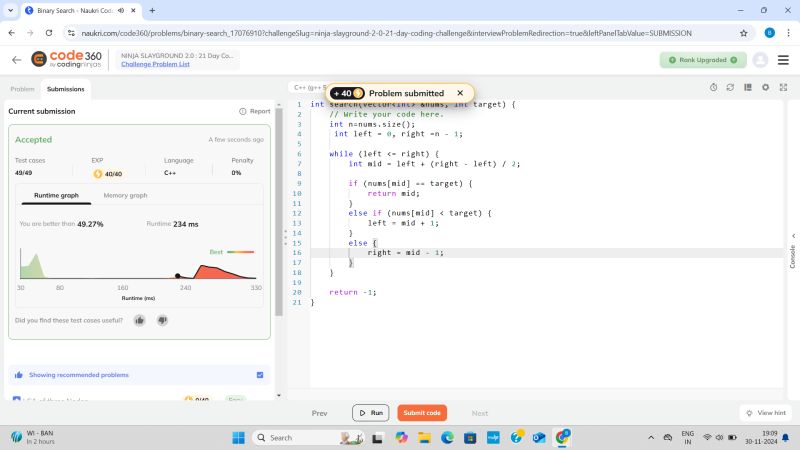 Bharti Pandhare on LinkedIn: #codingchallenge #binarysearch #algorithm ... Bharti Pandhare on LinkedIn: #codingchallenge #binarysearch #algorithm ...