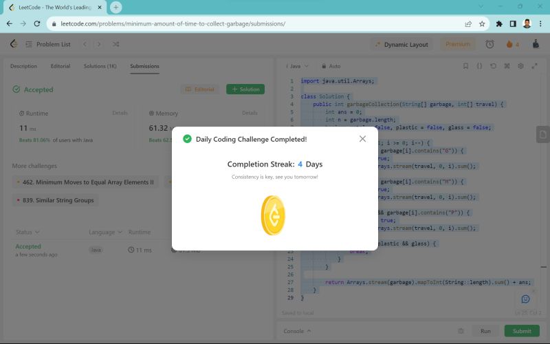 Prasad R on LinkedIn: #100daychallenge #leetcode #java #javadeveloper # ... Prasad R on LinkedIn: #100daychallenge #leetcode #java #javadeveloper # ...