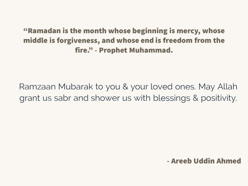 Areeb Uddin on LinkedIn: Ramzaan Mubarak to everyone who's celebrating ... Areeb Uddin on LinkedIn: Ramzaan Mubarak to everyone who's celebrating ...
