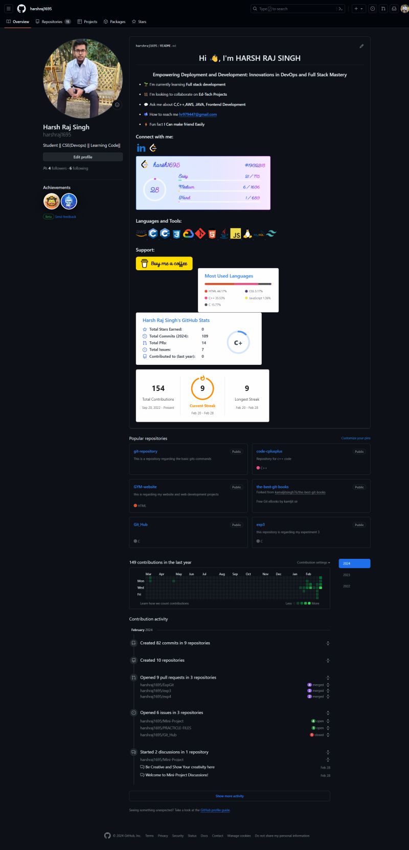 Harsh Raj Singh on LinkedIn: #github #coding #developerlife # ... Harsh Raj Singh on LinkedIn: #github #coding #developerlife # ...