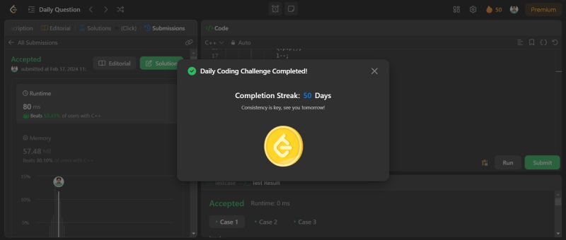Manishankar Bag on LinkedIn: #leetcodestreak #leetcode #leetcodechallenge Manishankar Bag on LinkedIn: #leetcodestreak #leetcode #leetcodechallenge