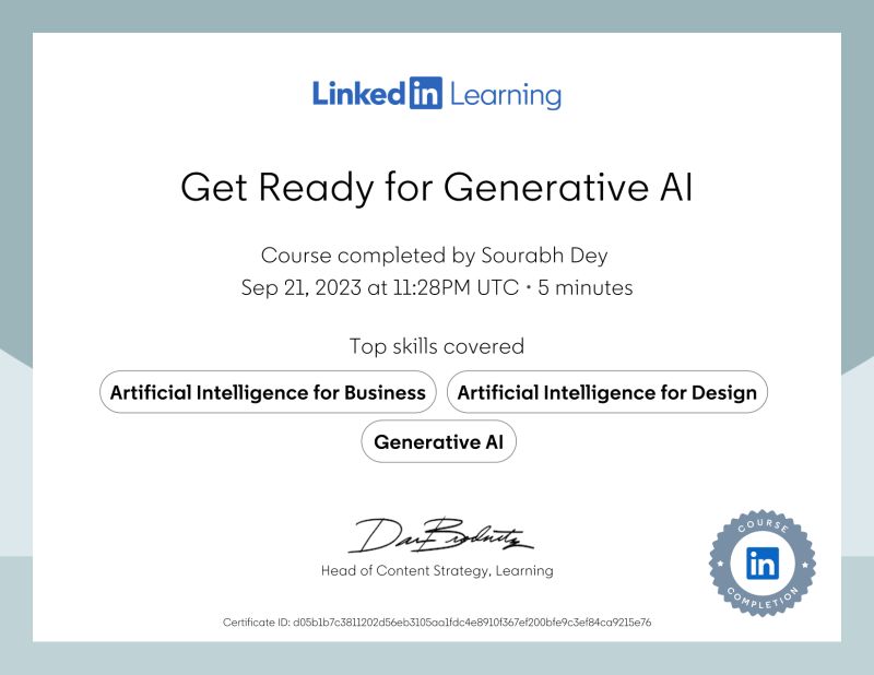 Get ready for generative AI by Ashley Kennedy | Sourabh Dey posted on ... Get ready for generative AI by Ashley Kennedy | Sourabh Dey posted on ...