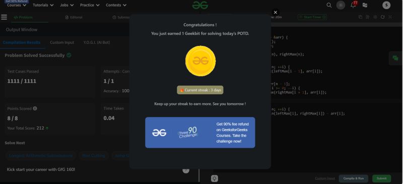 #100daysofcode #day52 #100daysofcode #trappingrainwater… | Suraj Kumar ... #100daysofcode #day52 #100daysofcode #trappingrainwater… | Suraj Kumar ...