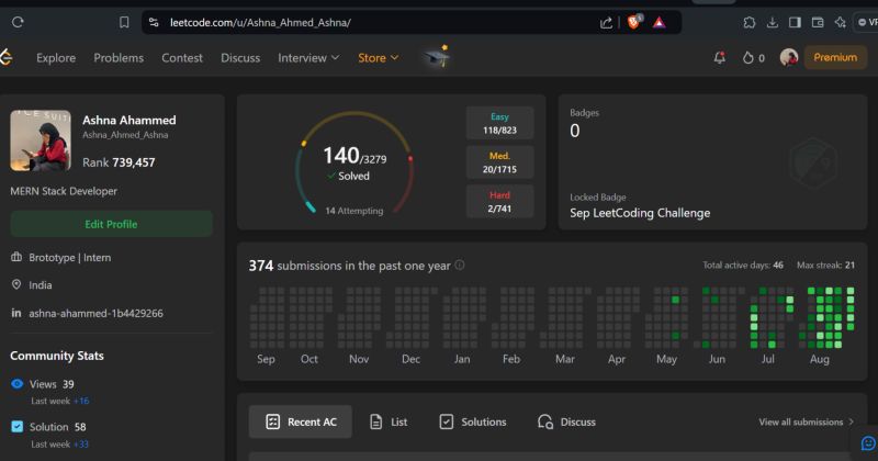 Ashna Ahammed on LinkedIn: #coding #leetcode #algorithms # ... Ashna Ahammed on LinkedIn: #coding #leetcode #algorithms # ...