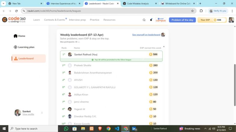 #codingninjas #code360 #leaderboard #dsa #problemsolving # ... #codingninjas #code360 #leaderboard #dsa #problemsolving # ...