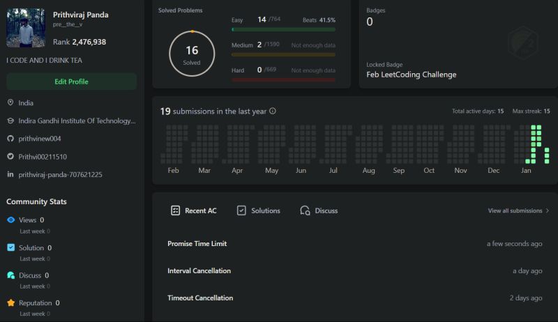 Prithviraj Panda on LinkedIn: 🚀 Day 16 of my LeetCode journey: Embraced ... Prithviraj Panda on LinkedIn: 🚀 Day 16 of my LeetCode journey: Embraced ...