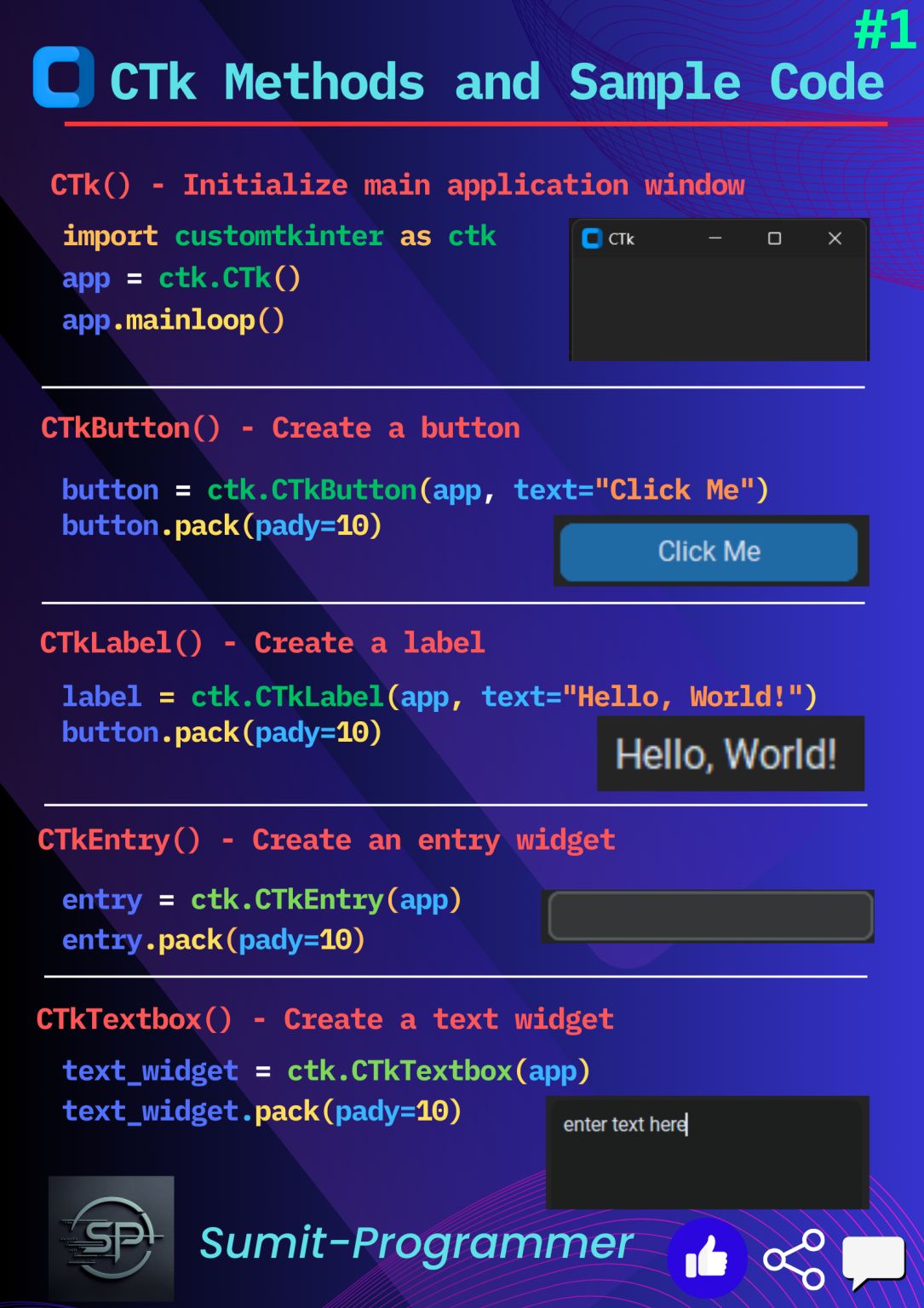How to use CustomTkinter (CTk) for GUI | Sumit Pandit posted on the ... How to use CustomTkinter (CTk) for GUI | Sumit Pandit posted on the ...