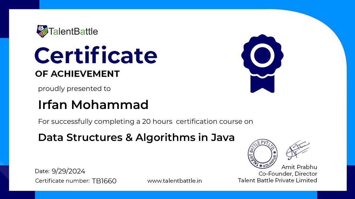 Irfan Mohammad on LinkedIn: #java #datastructures #algorithms # ... Irfan Mohammad on LinkedIn: #java #datastructures #algorithms # ...