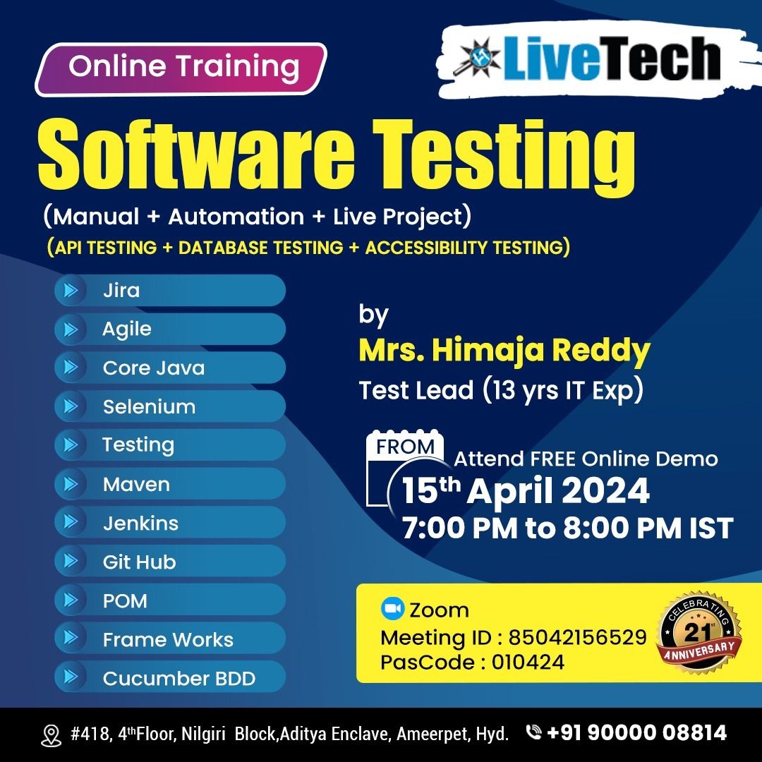 LiveTech QA on LinkedIn: Dear Student, 👉🏻 LiveTech welcomes you to ... LiveTech QA on LinkedIn: Dear Student, 👉🏻 LiveTech welcomes you to ...