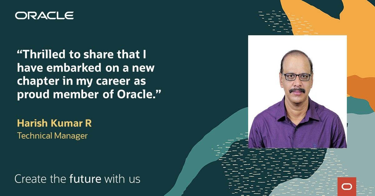 Harish Kumar R on LinkedIn: #newbeginnings #weareoraclecss #oracle | 24 ... Harish Kumar R on LinkedIn: #newbeginnings #weareoraclecss #oracle | 24 ...