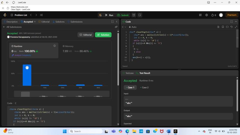 Praveena Karuppasamy on LinkedIn: #leetcode #cleardigits # ... Praveena Karuppasamy on LinkedIn: #leetcode #cleardigits # ...