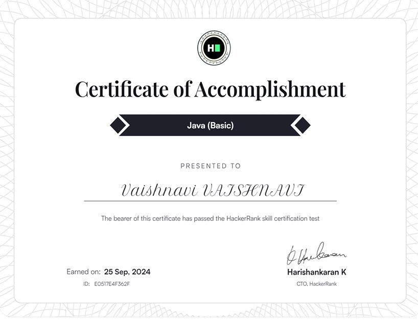 vaishnavi vaishnavi on LinkedIn: #java #programming #certification # ... vaishnavi vaishnavi on LinkedIn: #java #programming #certification # ...