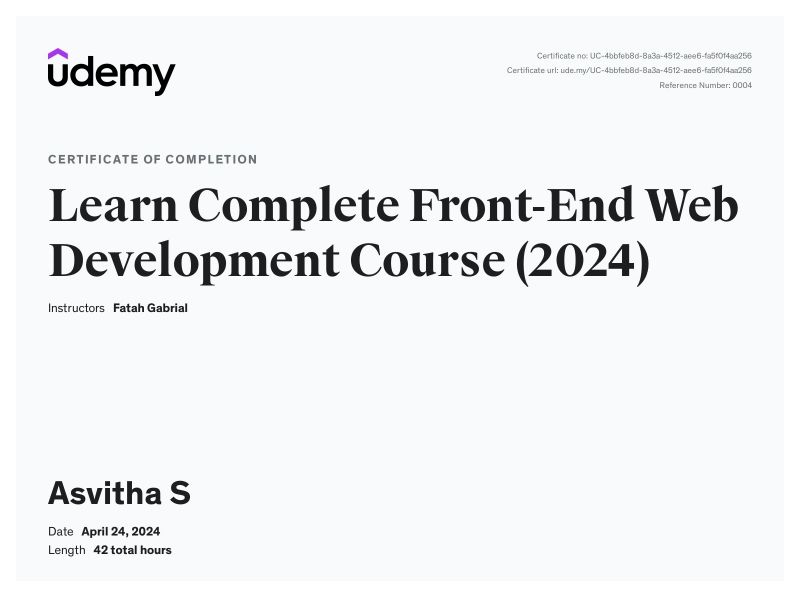 Asvitha Sundaravadivel on LinkedIn: #udemy Asvitha Sundaravadivel on LinkedIn: #udemy
