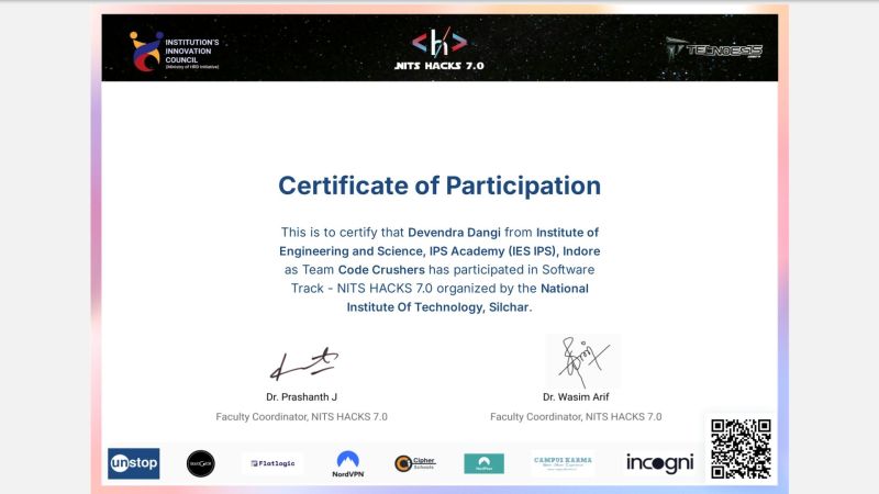Devendra Dangi on LinkedIn: #hackathon #innovation #coding #nithacks # ... Devendra Dangi on LinkedIn: #hackathon #innovation #coding #nithacks # ...