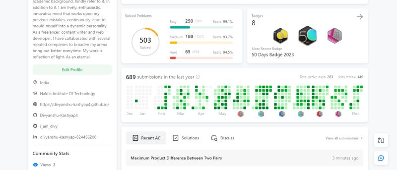 Divyanshu Kashyap on LinkedIn: #leetcode #milestone #lovebabbar #codehelp Divyanshu Kashyap on LinkedIn: #leetcode #milestone #lovebabbar #codehelp