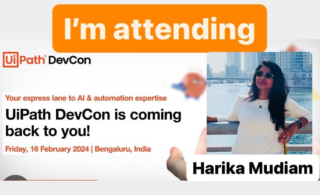 Harika Mudiam on LinkedIn: #uipathdevcon #uipath #uipathcommunity # ... Harika Mudiam on LinkedIn: #uipathdevcon #uipath #uipathcommunity # ...