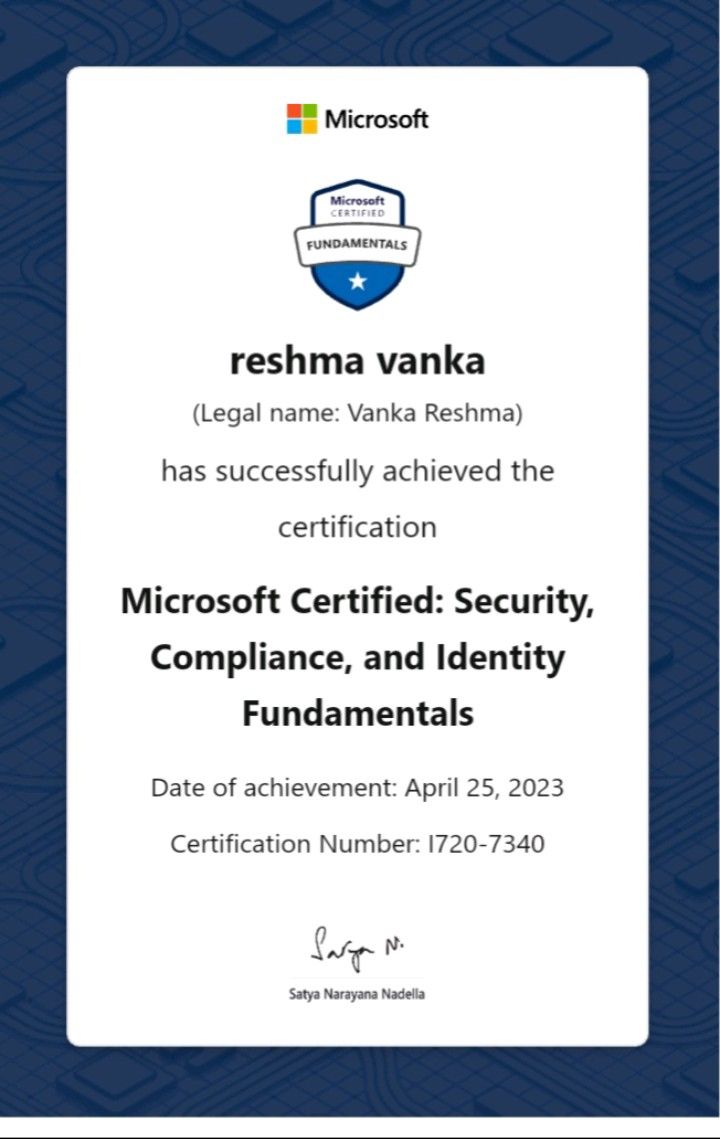 Reshma Vanka on LinkedIn: #microsoft Reshma Vanka on LinkedIn: #microsoft