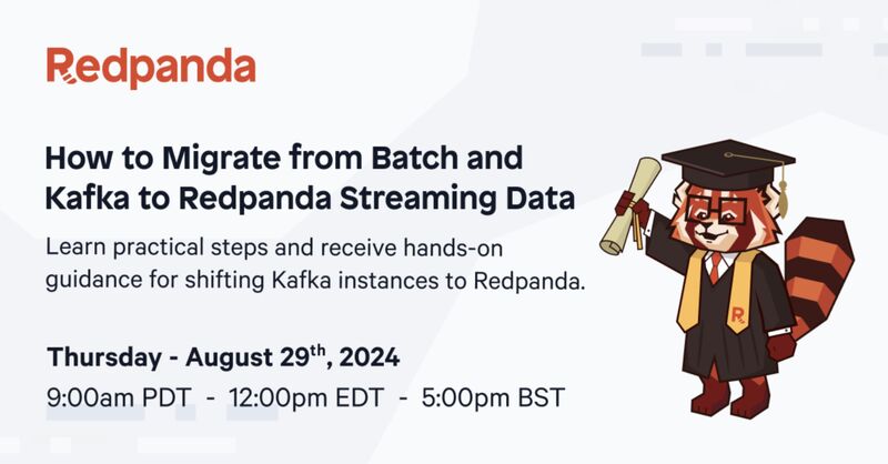 Redpanda Data on LinkedIn: #kafka #streamingdata #realtime Redpanda Data on LinkedIn: #kafka #streamingdata #realtime