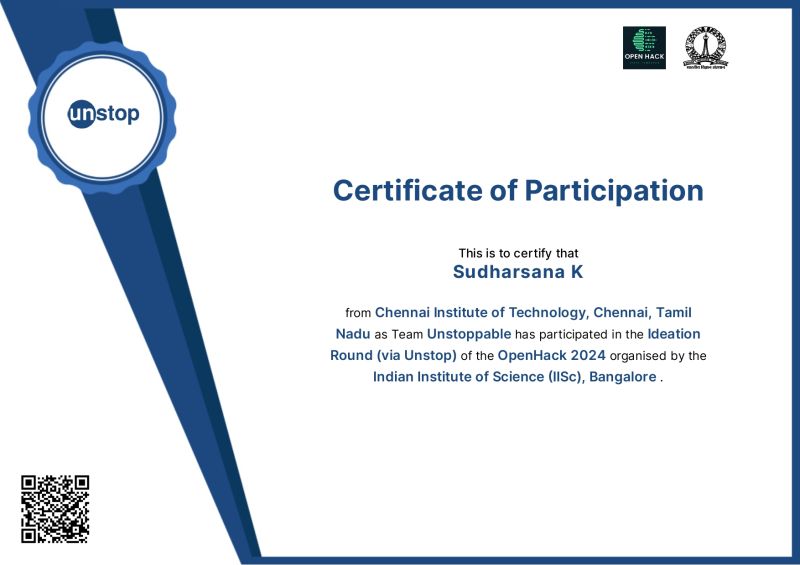 Sudharsana Karthikeyan on LinkedIn: #openhack #generativeai #iiscbangalore Sudharsana Karthikeyan on LinkedIn: #openhack #generativeai #iiscbangalore