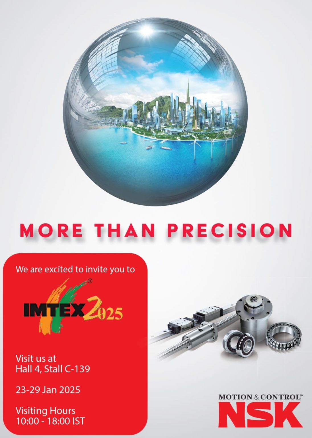 Prasad Kumar Selvaraj on LinkedIn: NSK IMTEX 2025 Prasad Kumar Selvaraj on LinkedIn: NSK IMTEX 2025