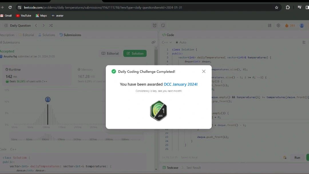 Completed 281 days of learning on #leetcode! | Anusha Raj posted on the ... Completed 281 days of learning on #leetcode! | Anusha Raj posted on the ...
