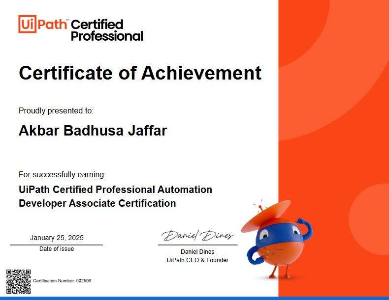 Akbar Badhusa on LinkedIn: UiPath x 2 Akbar Badhusa on LinkedIn: UiPath x 2
