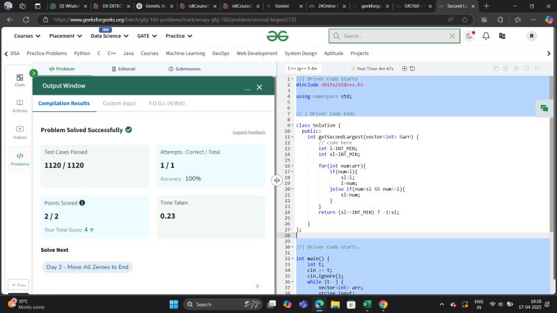 #geeksforgeeks #100daysofcode #dsa #geeksforgeeks #codingchallenge ... #geeksforgeeks #100daysofcode #dsa #geeksforgeeks #codingchallenge ...