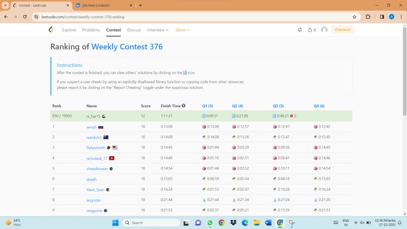 Niharika Kumar on LinkedIn: #leetcode #codingjourney #smallwin # ... Niharika Kumar on LinkedIn: #leetcode #codingjourney #smallwin # ...