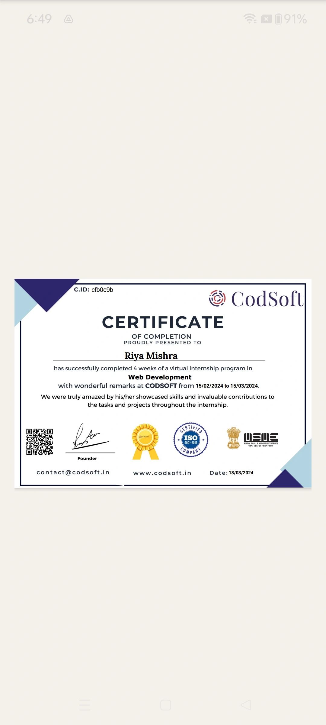 #certificationcomplete | Riya Mishra #certificationcomplete | Riya Mishra