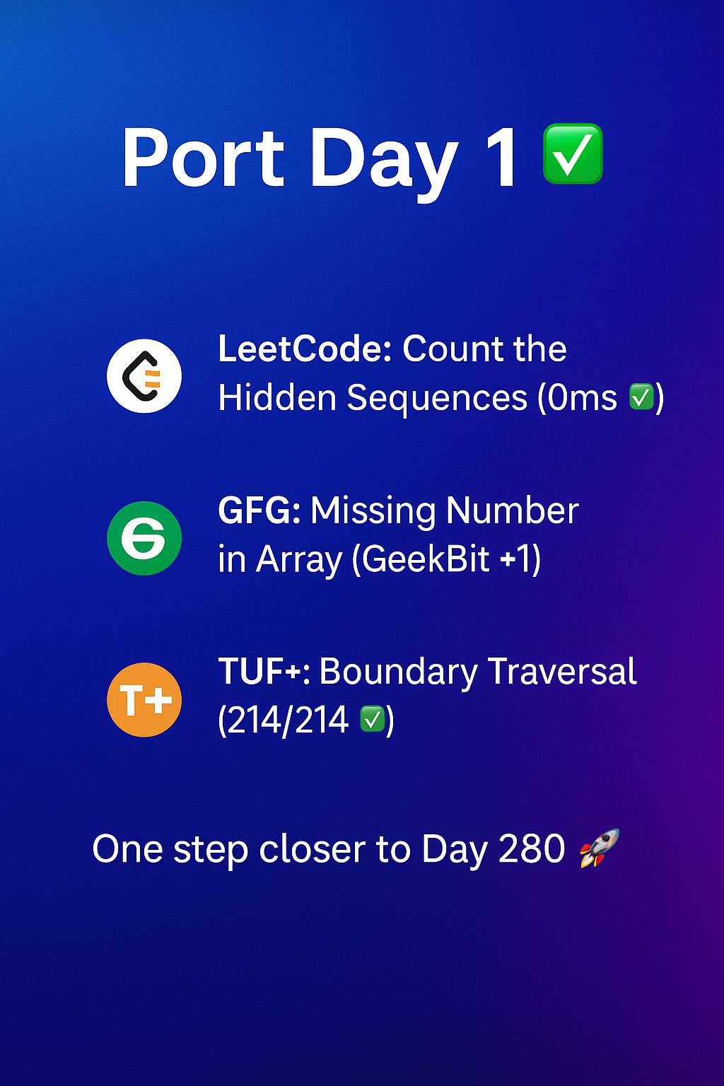 #dsa #striver #leetcode #geeksforgeeks #tufplus #codingstreak… | Aditya ... #dsa #striver #leetcode #geeksforgeeks #tufplus #codingstreak… | Aditya ...