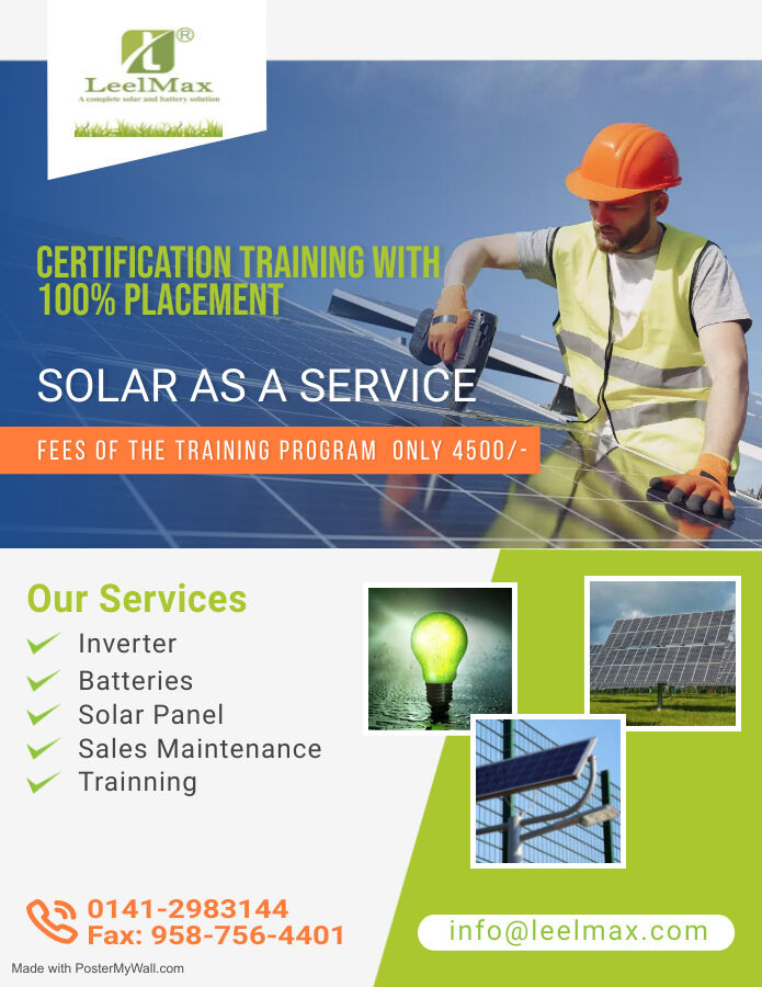 Leelmax Power Solution Pvt. Ltd. on LinkedIn: #job #training #solarpower Leelmax Power Solution Pvt. Ltd. on LinkedIn: #job #training #solarpower
