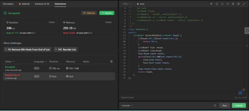 How to delete the middle node of linked list | Kumar Ashutosh posted on ... How to delete the middle node of linked list | Kumar Ashutosh posted on ...