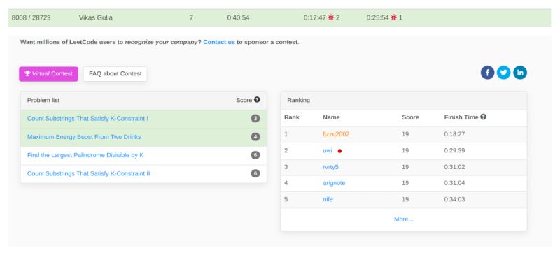 Vikas Gulia on LinkedIn: #75daycodingchallenge #leetcode # ... Vikas Gulia on LinkedIn: #75daycodingchallenge #leetcode # ...