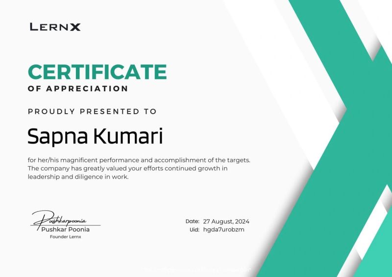 Sapna Kumari on LinkedIn: #appreciation #gratitude #achievement # ... Sapna Kumari on LinkedIn: #appreciation #gratitude #achievement # ...