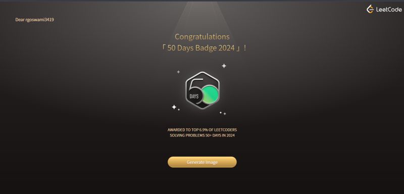 Rahul Goswami on LinkedIn: #leetcode #problemsolving #50daysbadge Rahul Goswami on LinkedIn: #leetcode #problemsolving #50daysbadge