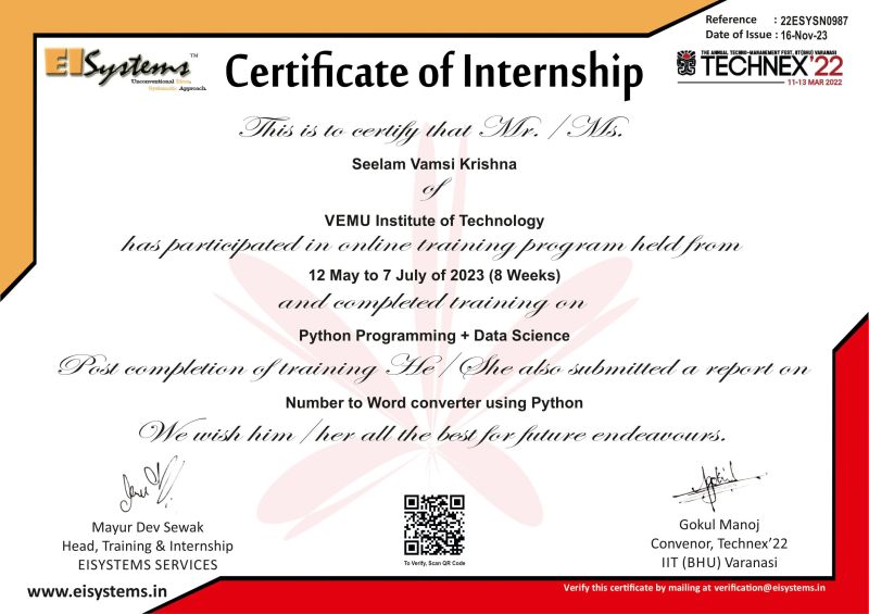 Seelam Vamsi krishna on LinkedIn: #python #pythonprogramming # ... Seelam Vamsi krishna on LinkedIn: #python #pythonprogramming # ...