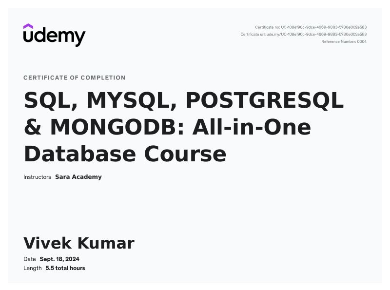 Vivek Kumar on LinkedIn: #sql #mysql #postgresql #mongodb #database # ... Vivek Kumar on LinkedIn: #sql #mysql #postgresql #mongodb #database # ...