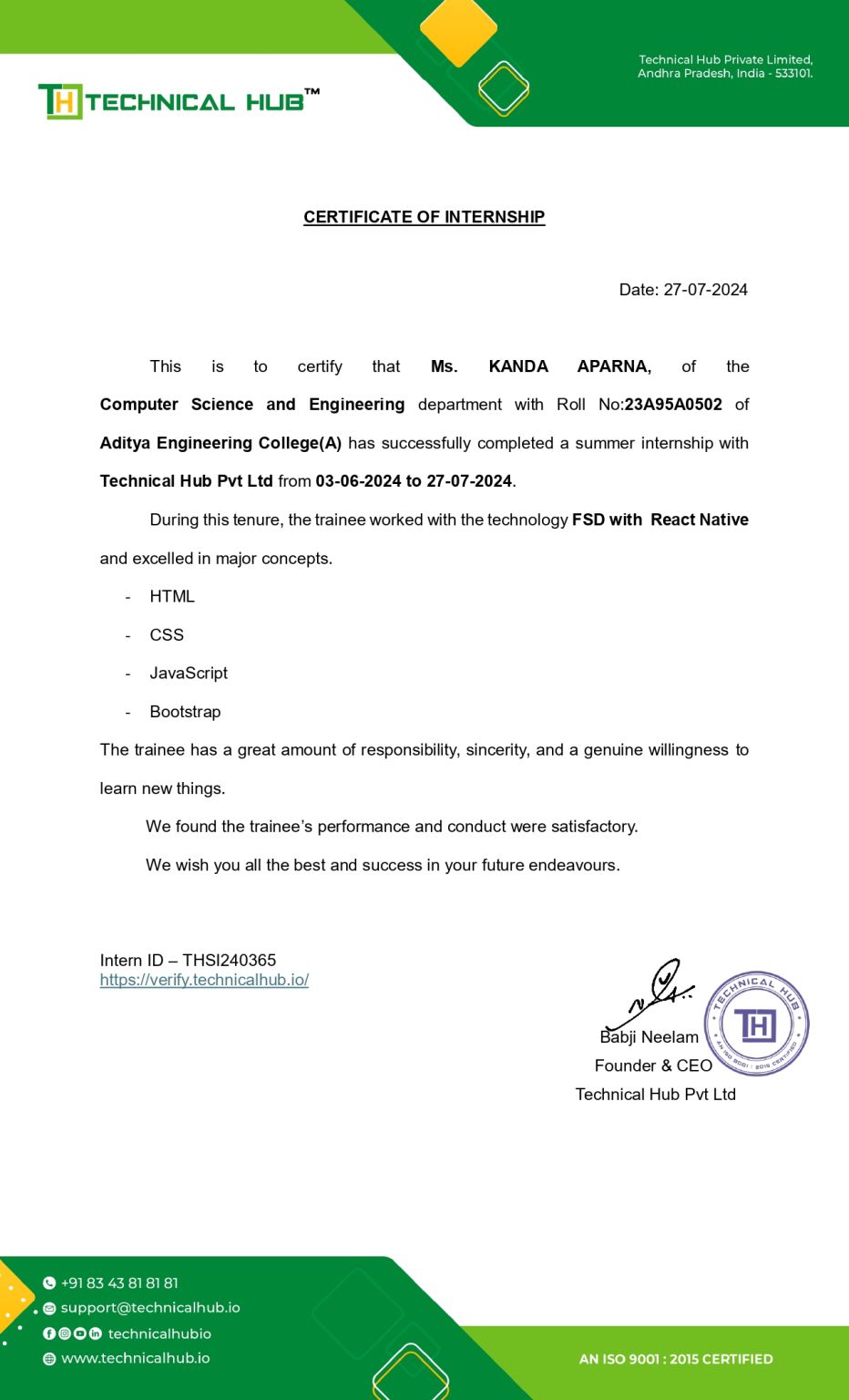Aparna Kanda on LinkedIn: #summer #internship #fsdwithreactnative # ... Aparna Kanda on LinkedIn: #summer #internship #fsdwithreactnative # ...