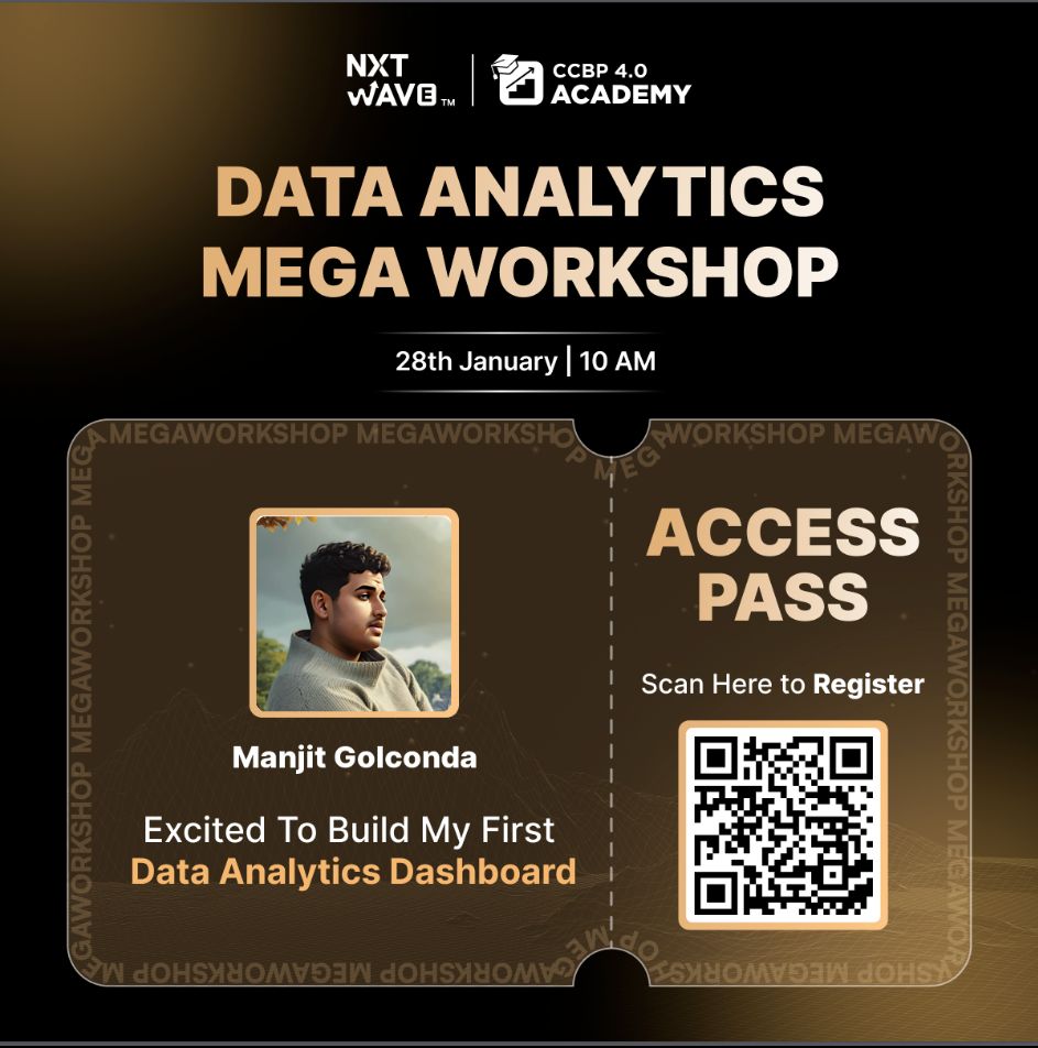 Join NxtWave Data Analysis Workshop | Manjit Golconda posted on the ... Join NxtWave Data Analysis Workshop | Manjit Golconda posted on the ...