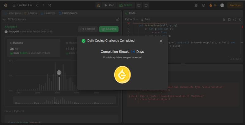 Two weeks of LeetCode practice! | Sanjey GM posted on the topic | LinkedIn Two weeks of LeetCode practice! | Sanjey GM posted on the topic | LinkedIn