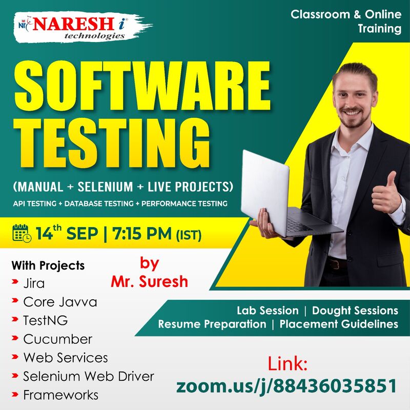 Free Demo On Software Testing By Mr. Suresh | springboot ... Free Demo On Software Testing By Mr. Suresh | springboot ...