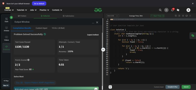 Ayush Chauhan on LinkedIn: #dsa #algorithmchallenge #gfg160days Ayush Chauhan on LinkedIn: #dsa #algorithmchallenge #gfg160days
