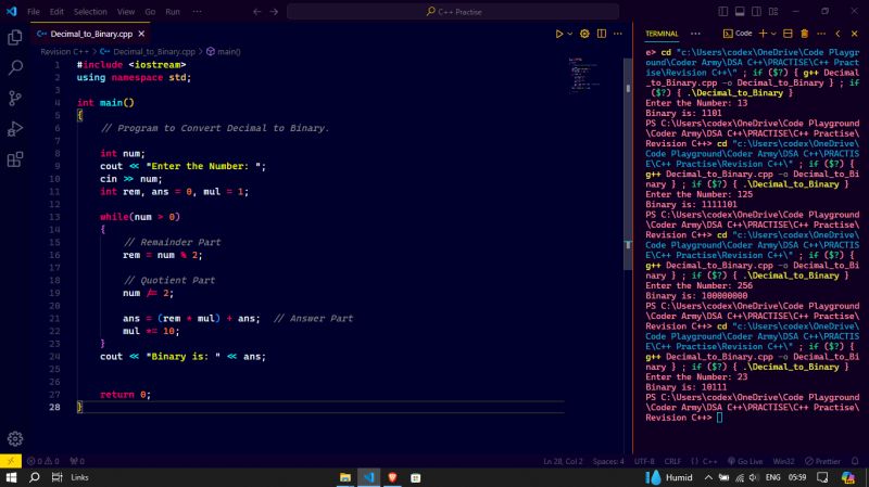 #dsa #c #coder_army #coding_journey #conversion #learning #binary # ... #dsa #c #coder_army #coding_journey #conversion #learning #binary # ...