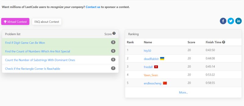Thilak G on LinkedIn: #leetcode #weeklycontest #codingjourney # ... Thilak G on LinkedIn: #leetcode #weeklycontest #codingjourney # ...