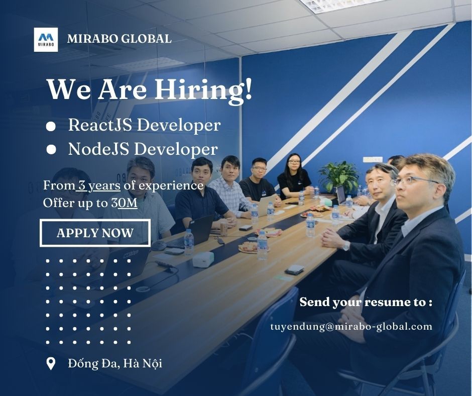 Ashley (Hoa) Nguyen on LinkedIn: #mirabo #hiring #nodejs #reactjs ... Ashley (Hoa) Nguyen on LinkedIn: #mirabo #hiring #nodejs #reactjs ...