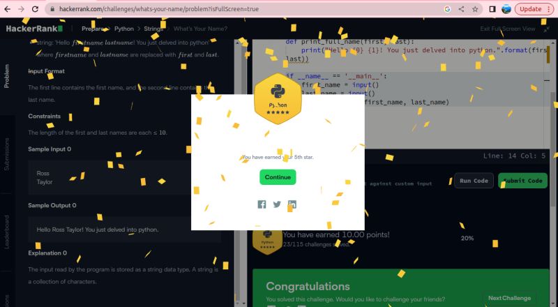 Naseem Sadaf Shaik on LinkedIn: #coding #python #hackerrank #learnerforever Naseem Sadaf Shaik on LinkedIn: #coding #python #hackerrank #learnerforever