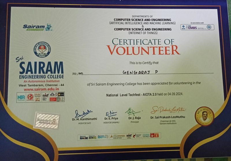 Gengaraj Pothiraj on LinkedIn: #volunteering #ai #iot #techfest Gengaraj Pothiraj on LinkedIn: #volunteering #ai #iot #techfest